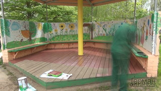 Ремонт беседки 10-ой группы детского сада. (продолжение)