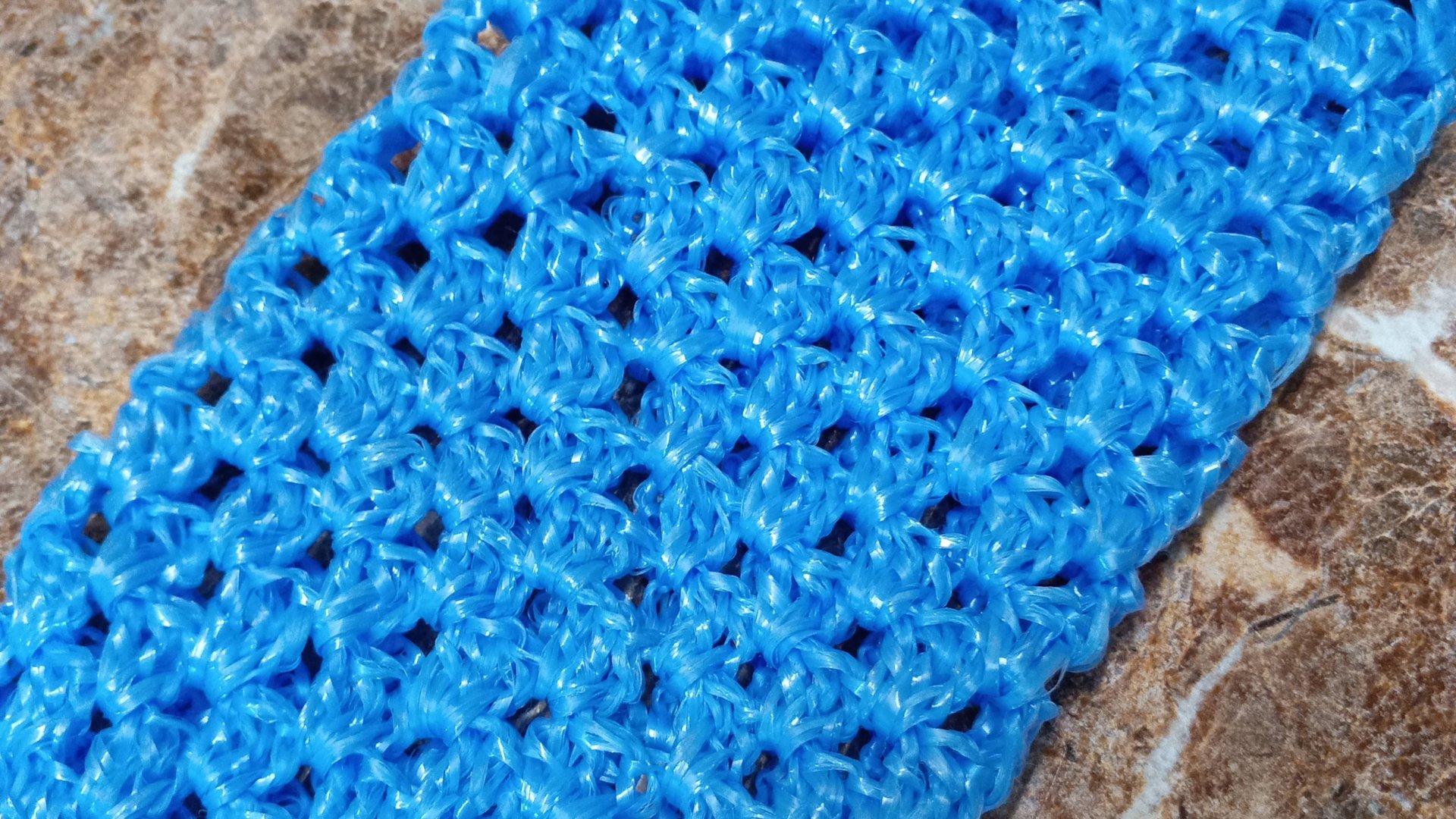 Мастер класс "Мочалка узором сеточка" часть 1