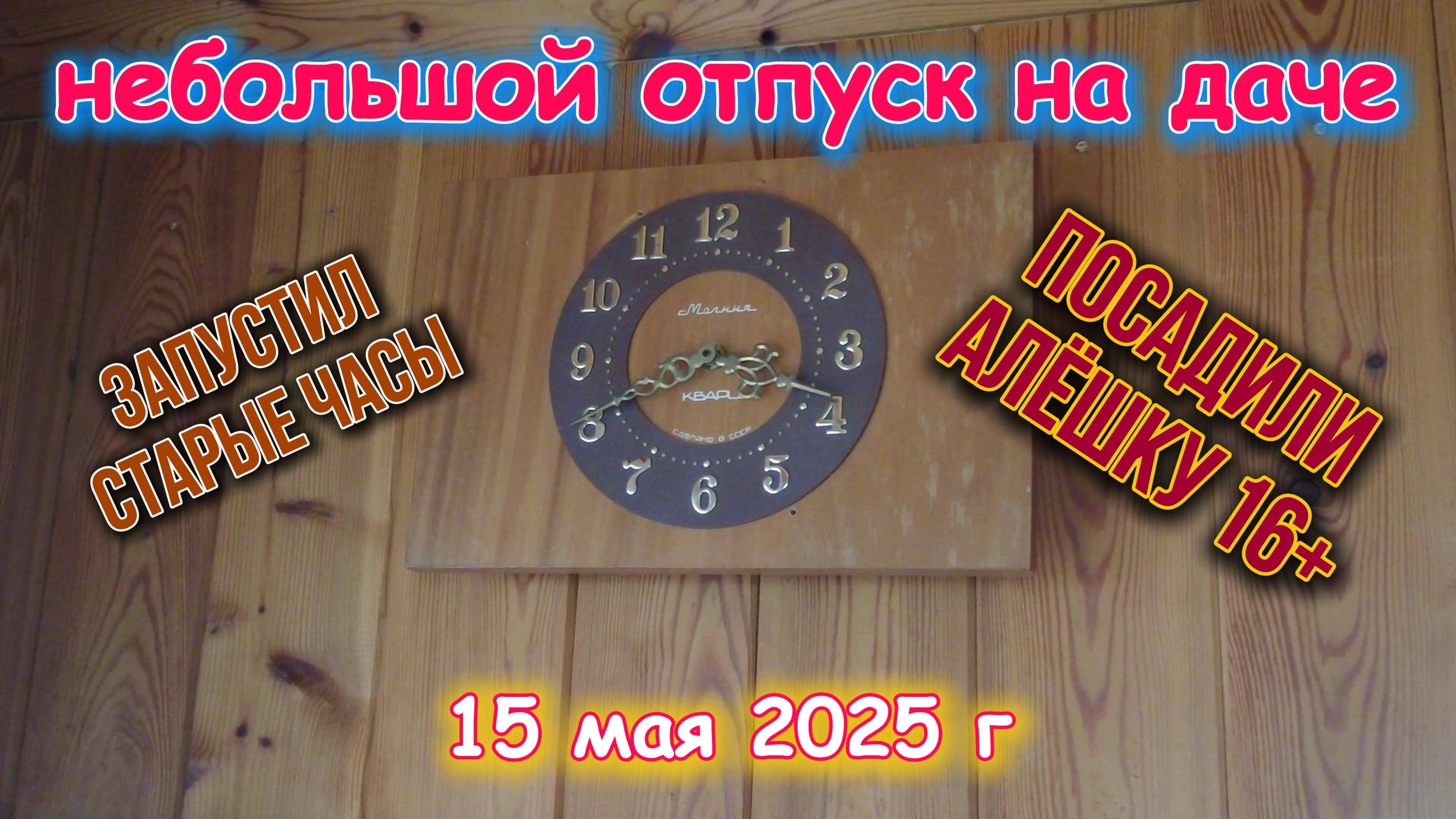 Отпуск на даче - садим Алёшку 15 мая 2025 г