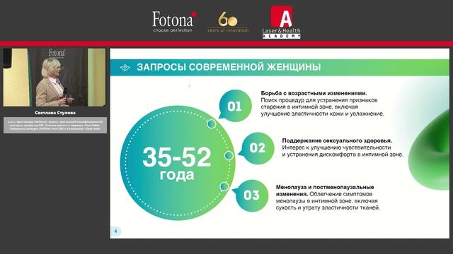 Результаты воздействия на ткани интимной области по методике Inconti, Intima lase. Стулова С. В.