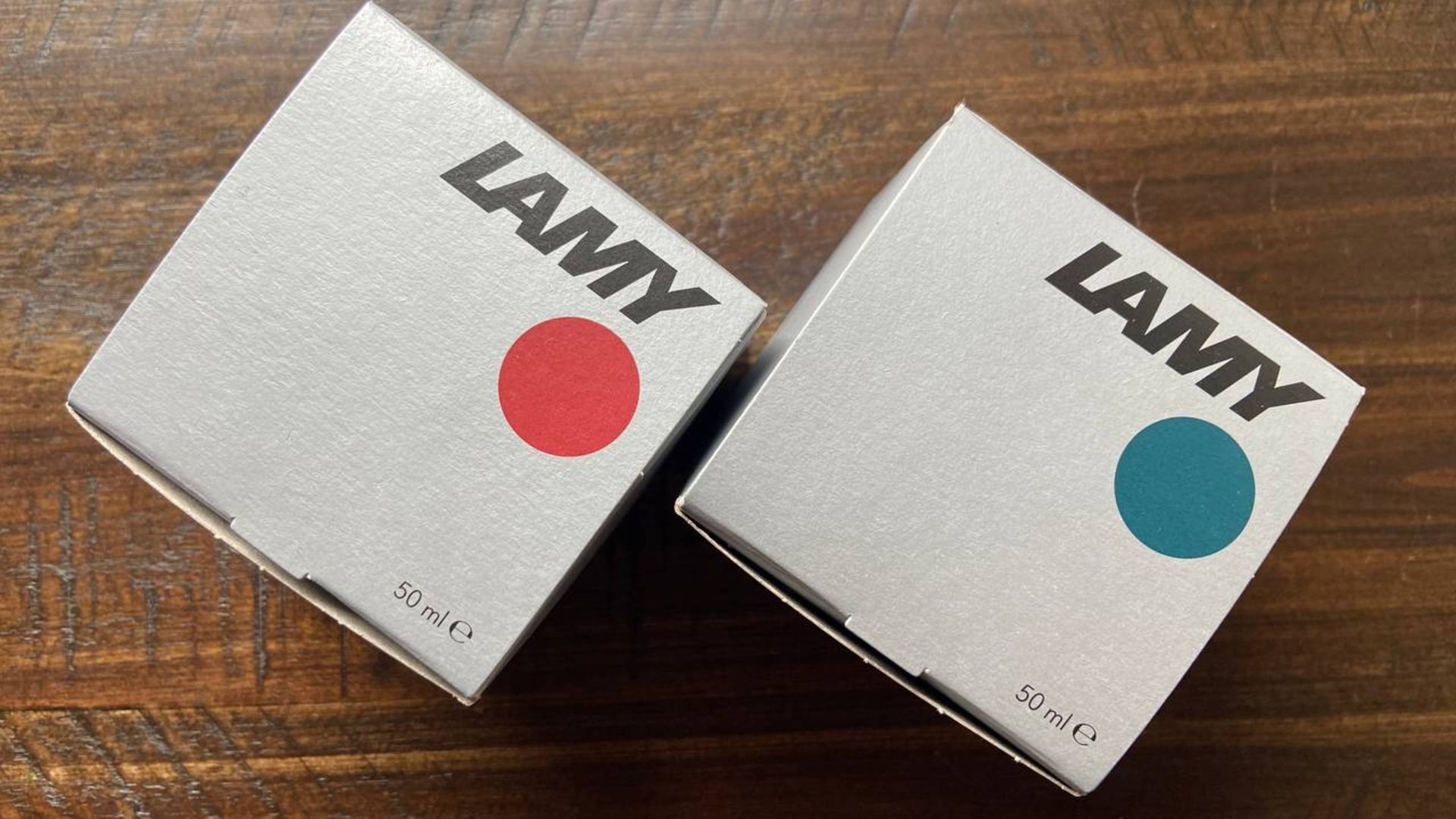 Чернила для перьевой ручки Lamy Special Edition 2025: Lamy Sepia и Lamy Petrol