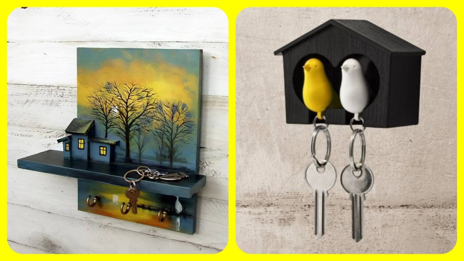 30 идей настенных ключниц 🔑