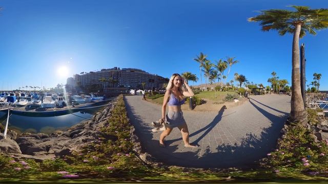 Прогулка по пляжу Канарских островов VR 360° 4K Let‘s Walk At The Beach Canary Islands #360