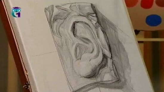 Уроки рисования # 2. Рисуем ухо человека. Часть 2