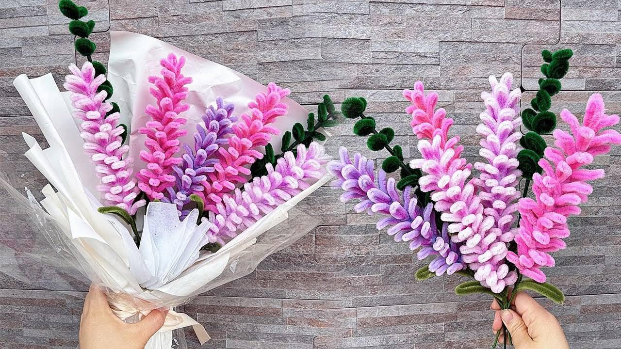ЛАВАНДА из ПРОВОЛОКИ за 5 МИНУТ! 💜 Простой Букет Своими Руками (DIY)