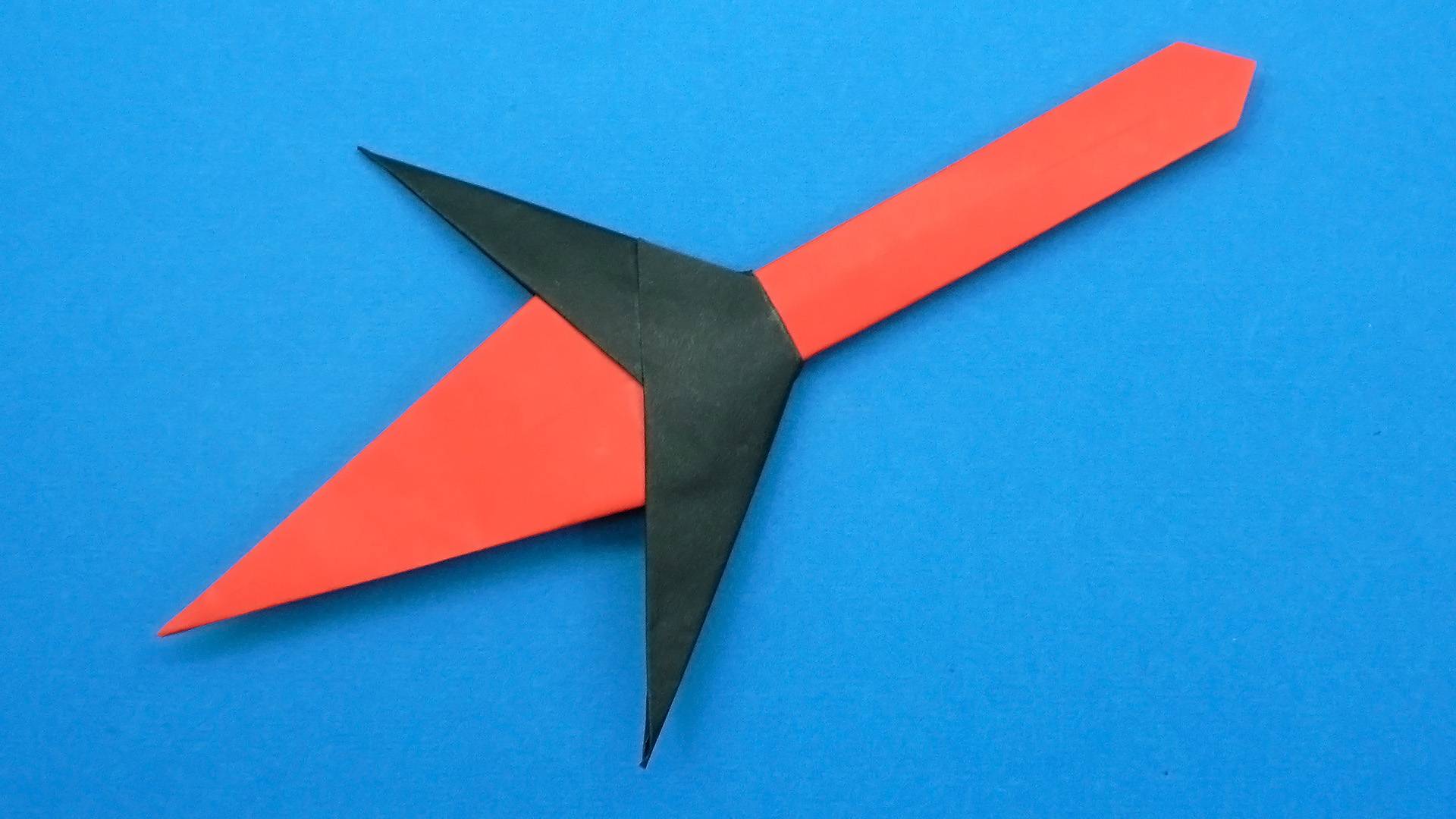 Как сделать Кунай из бумаги | Оригами Кунай своими руками