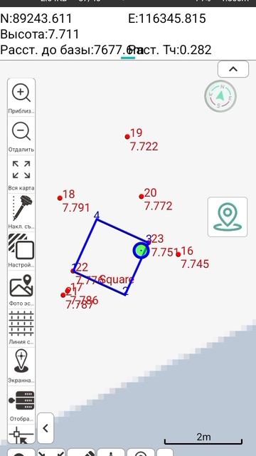 Расчет площади квадрата