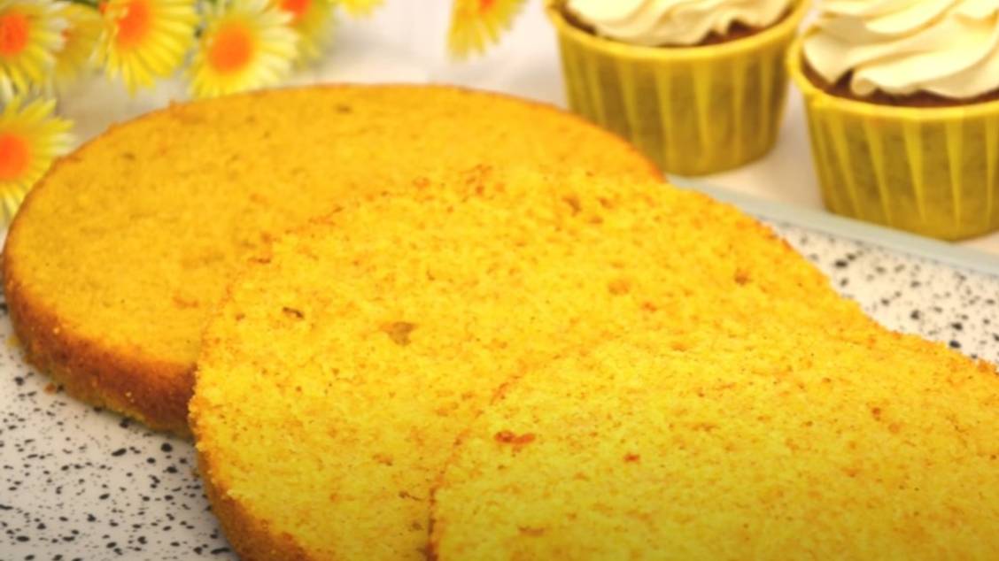 Тыквенный бисквит для торта