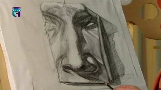 Уроки рисования # 6. Рисуем нос человека. Часть 2