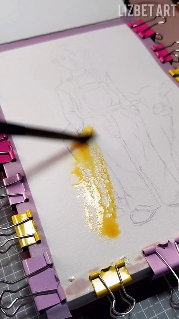 Деревенская девчонка 👩🌾#tiktok #shorts #art #watercolor #lizbet #asmr