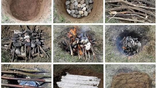 Грунтовая печь для приготовления пищи