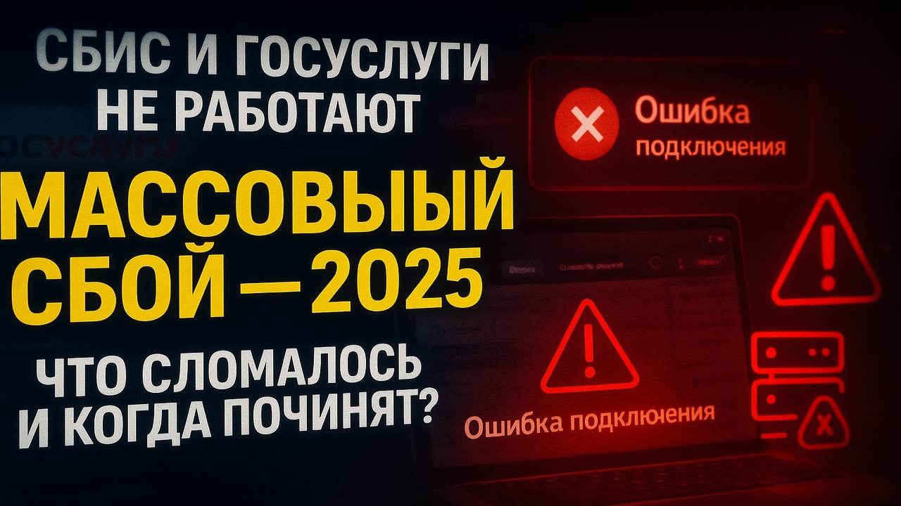 СБИС и другие госуслуги рухнули: что стало причиной крупнейшего сбоя 2025 года?