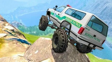 Сорвался в бездну на джипе Фатальная ошибка водителя Разбил дорогой внедорожник в горах BeamNG Drive