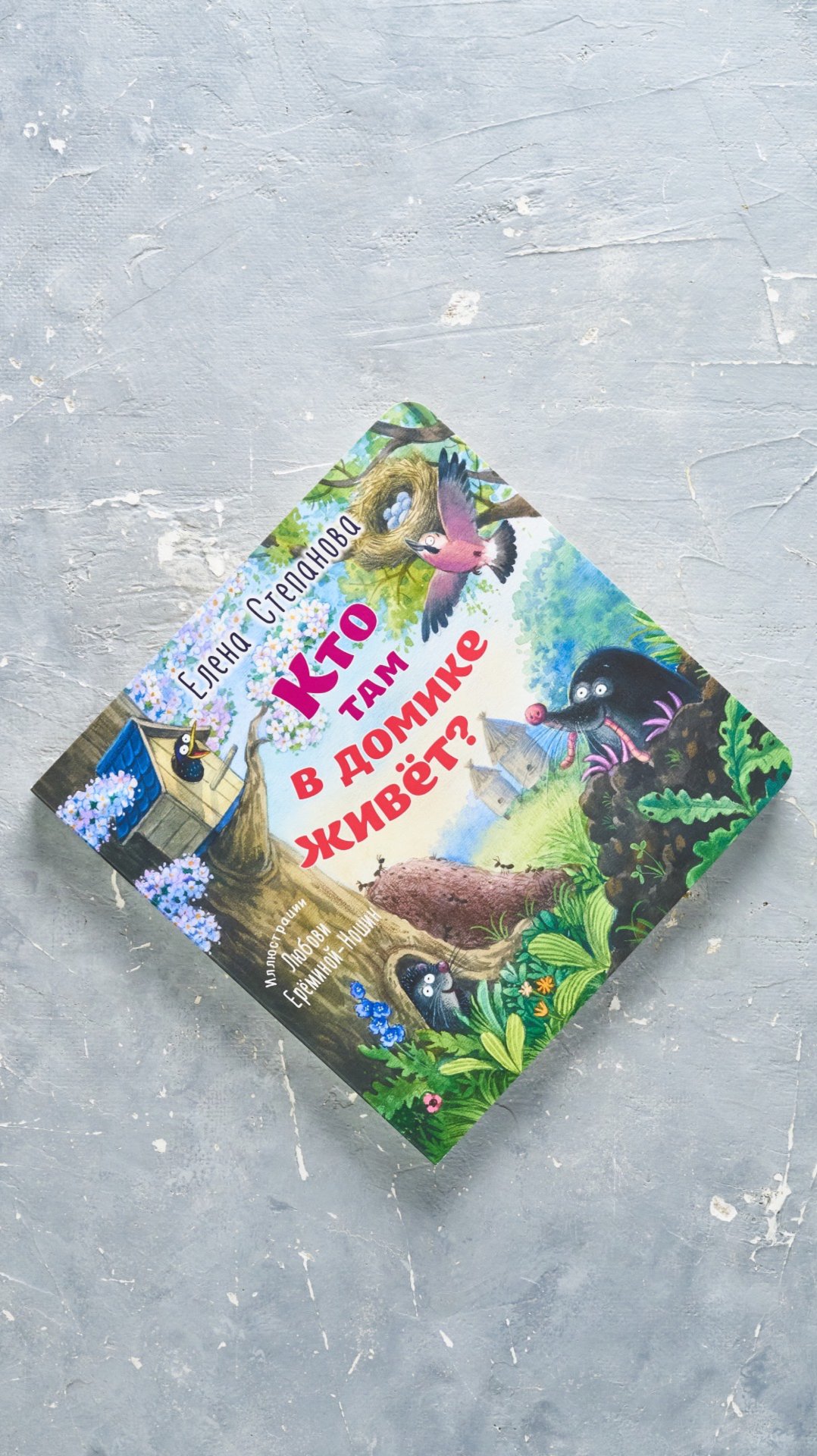 «Кто там в домике живет?» – картонная книжечка для малышей