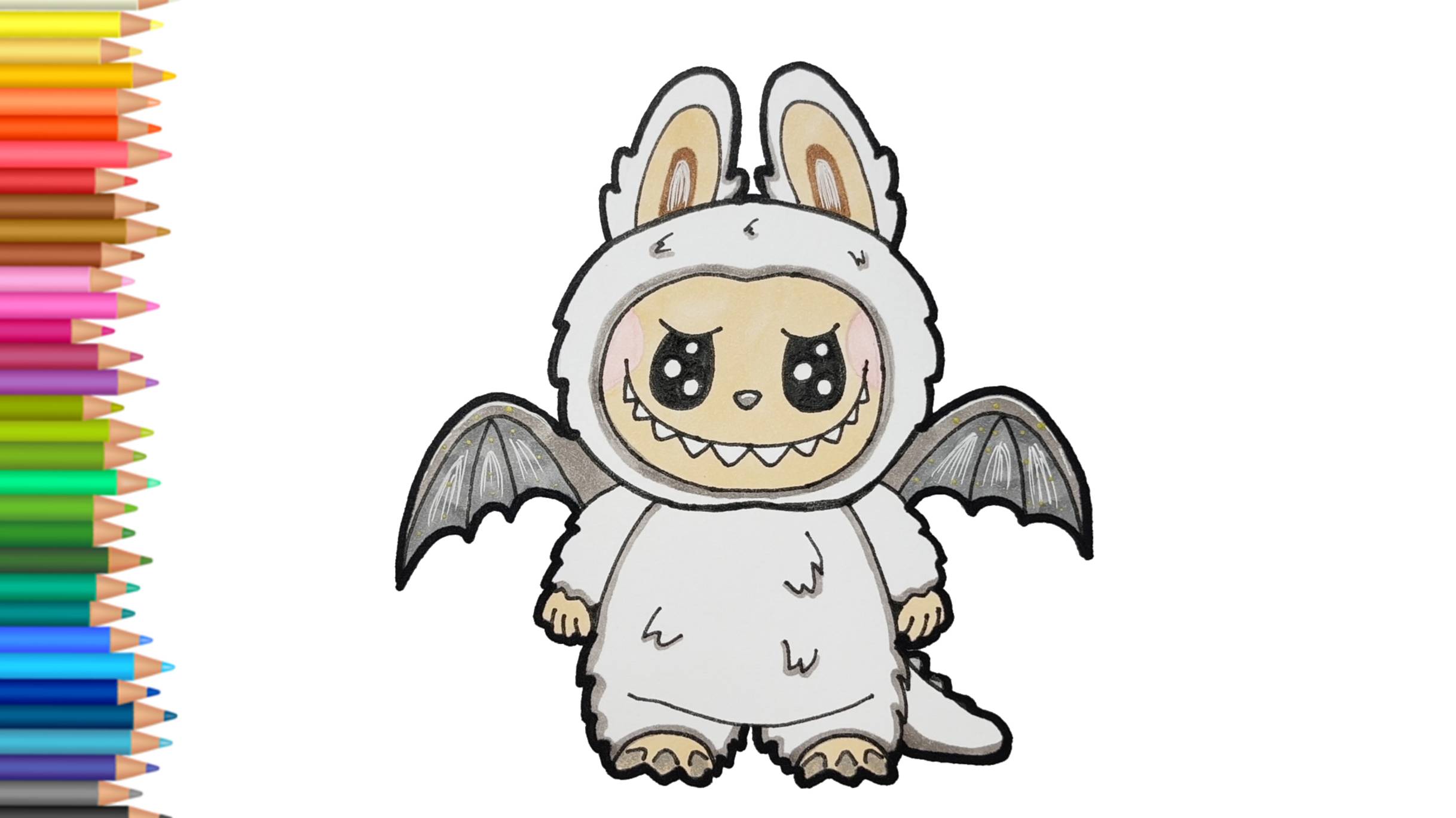 Labubu - Ангел в облаках🤩Рисунок