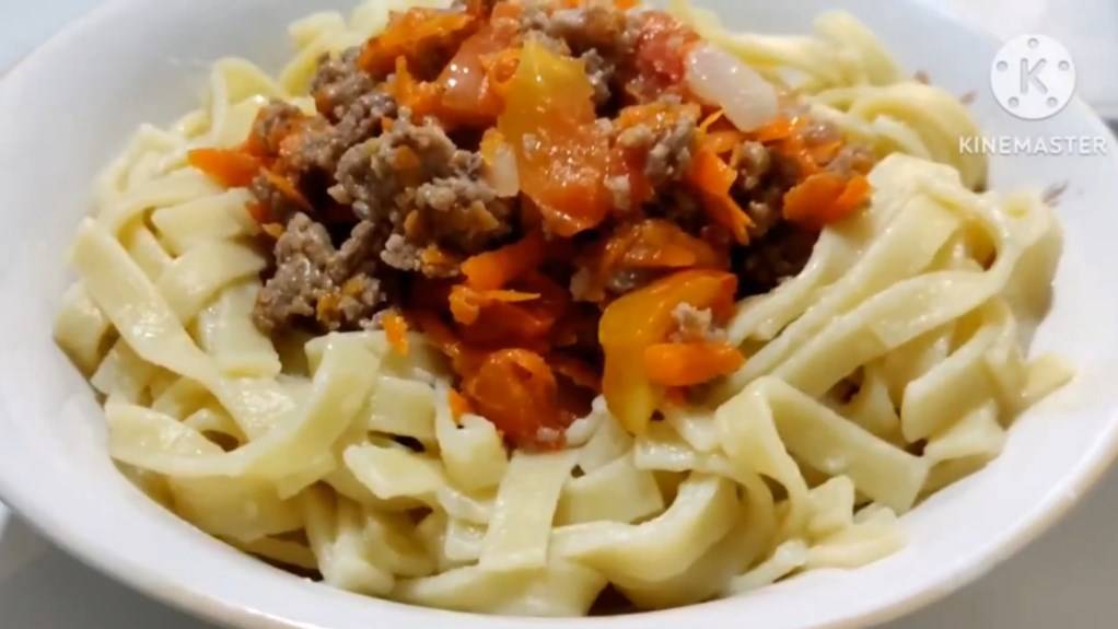 Лагман с фаршем за 30 минут.  Рецепт быстрого лагмана на обед или ужин