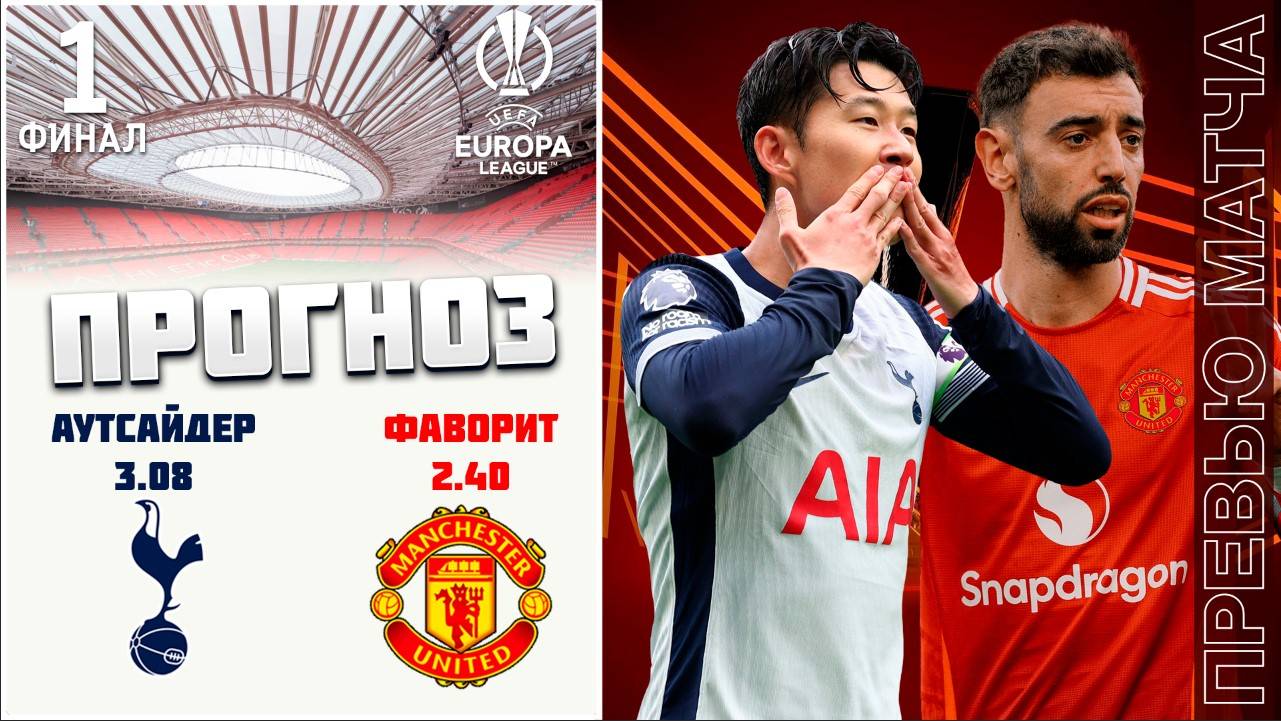 Тоттенхэм - Манчестер Юнайтед Онлайн Превью Матча • Лига Европы • Статистика • Аналитика