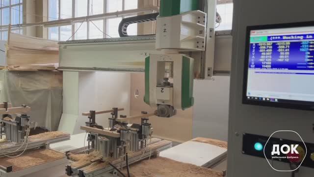 Процесс изготовления кухонного гарнитура. Мебельная фабрика ДОК.