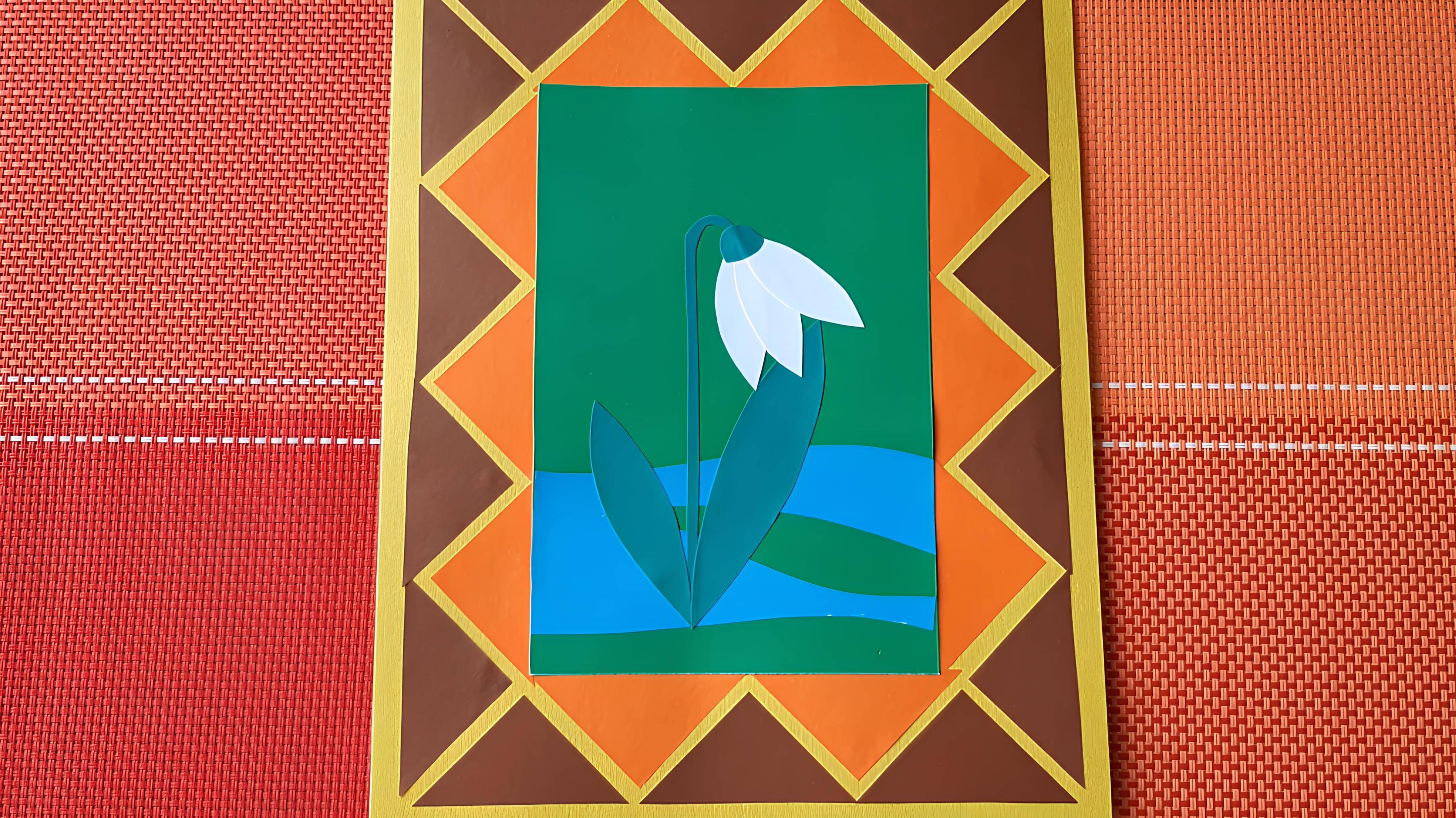 🚀Настроение весны. Что такое колорит? Рамка для аппликации "Подснежник"