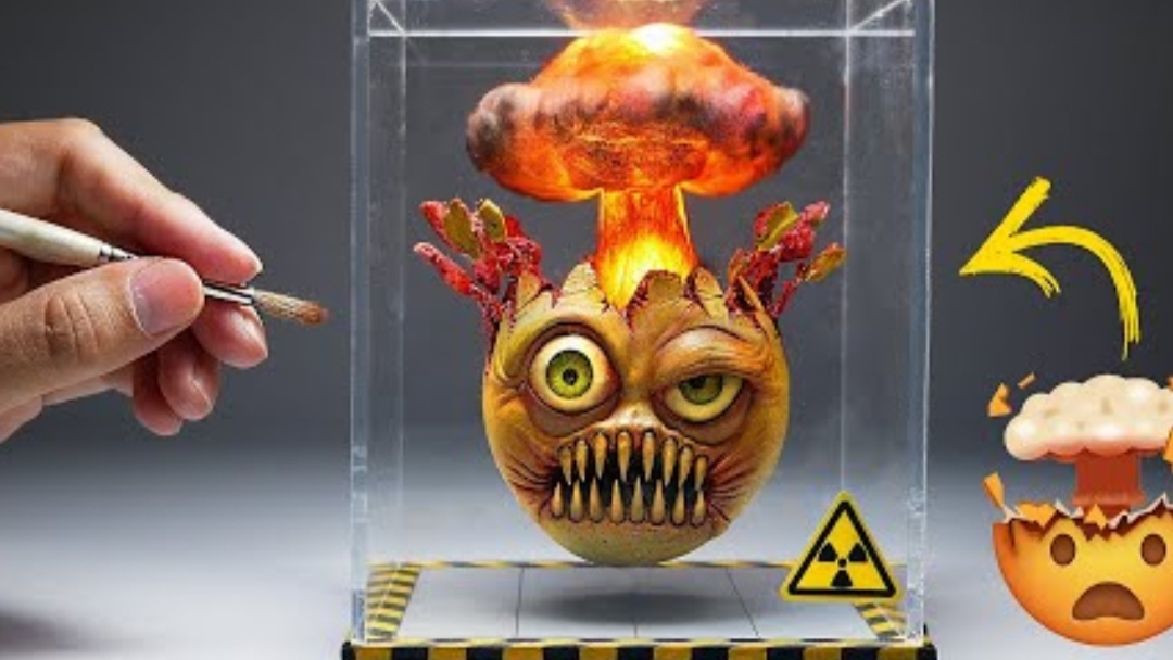 Реалистичный смайлик. Как сделать диораму из полимерной глины.