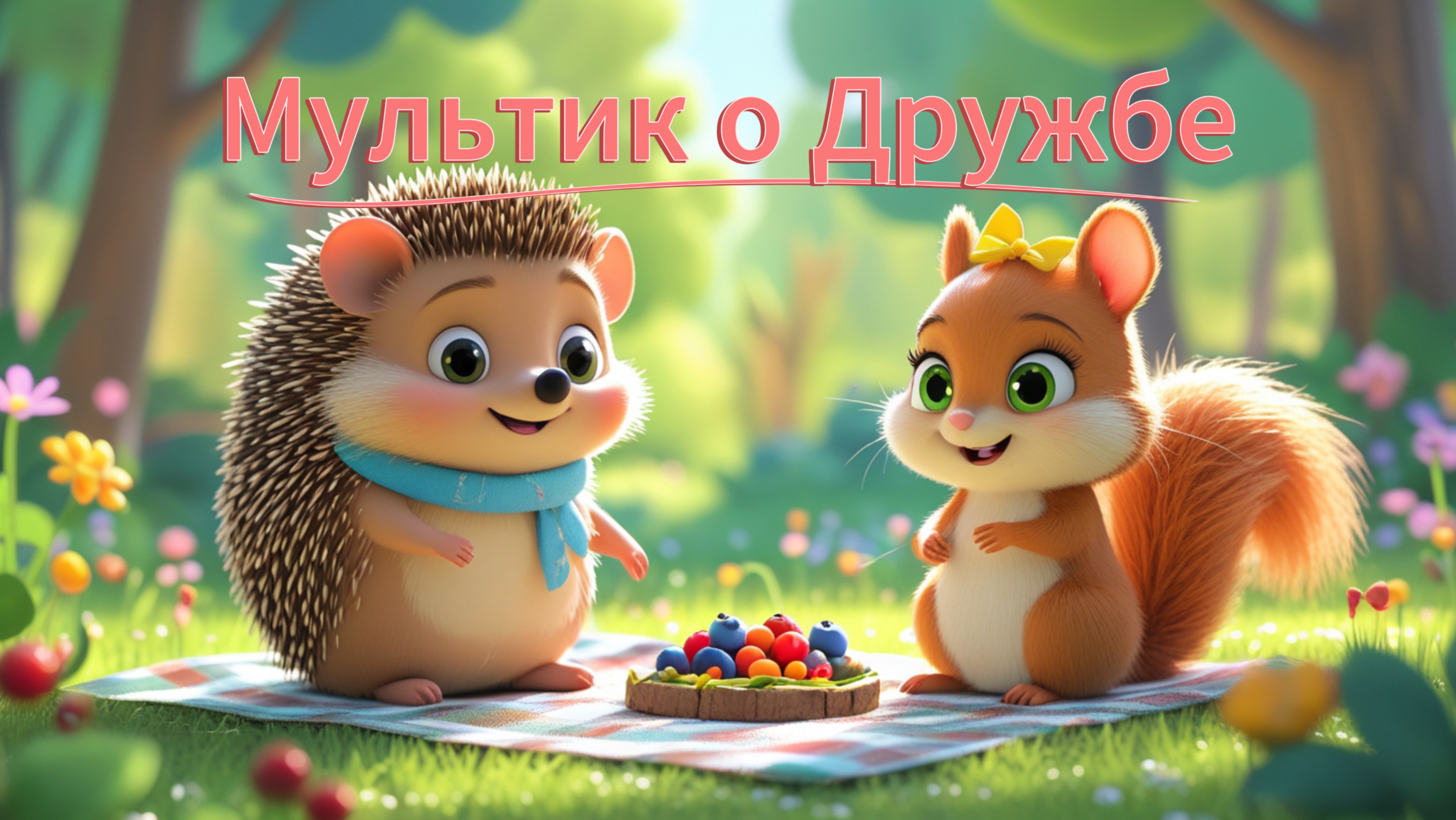 Ёжик и Белочка — Добрый мультфильм для малышей 0+