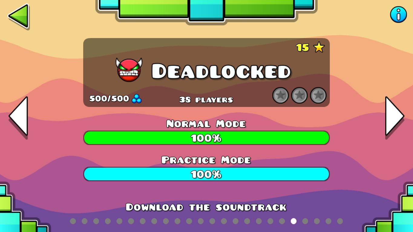 Geometry Dash. Deadlocked (Hard Demon) - 100%.