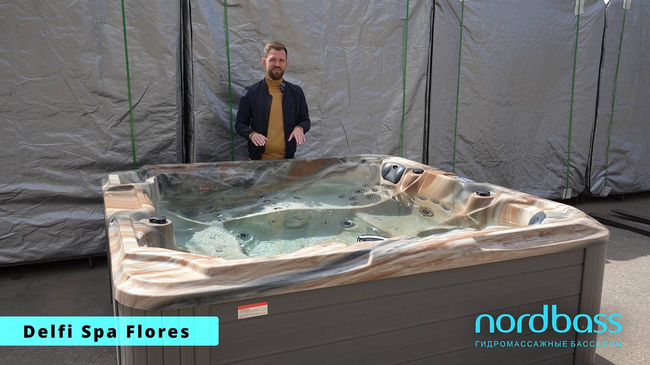 Краткий видеообзор гидромассажного спа-бассейна Delfi Spa Flores