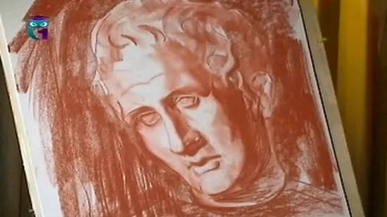 Уроки рисования # 15. Рисуем голову Апоксиомена. Часть 2