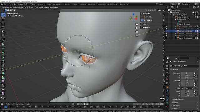 04-03 Unique Character by sculpting in Blender Part 3