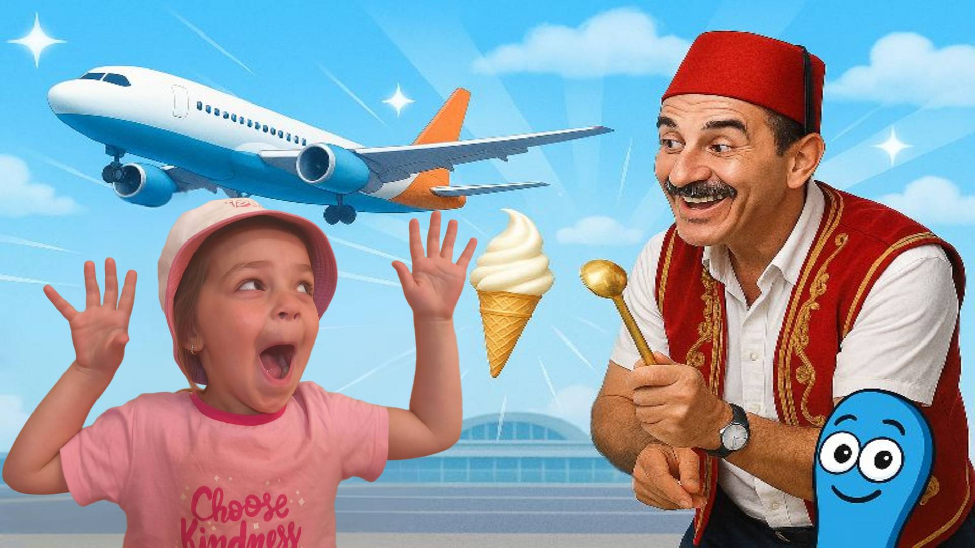 НА МОРЕ НА САМОЛЕТЕ Лия Бум и волшебные фокусы мороженщика Приключения в аэропорту Видео для детей