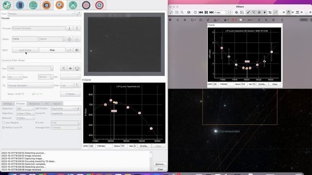 KStars ⧸ Ekos focusing using Number of Stars
