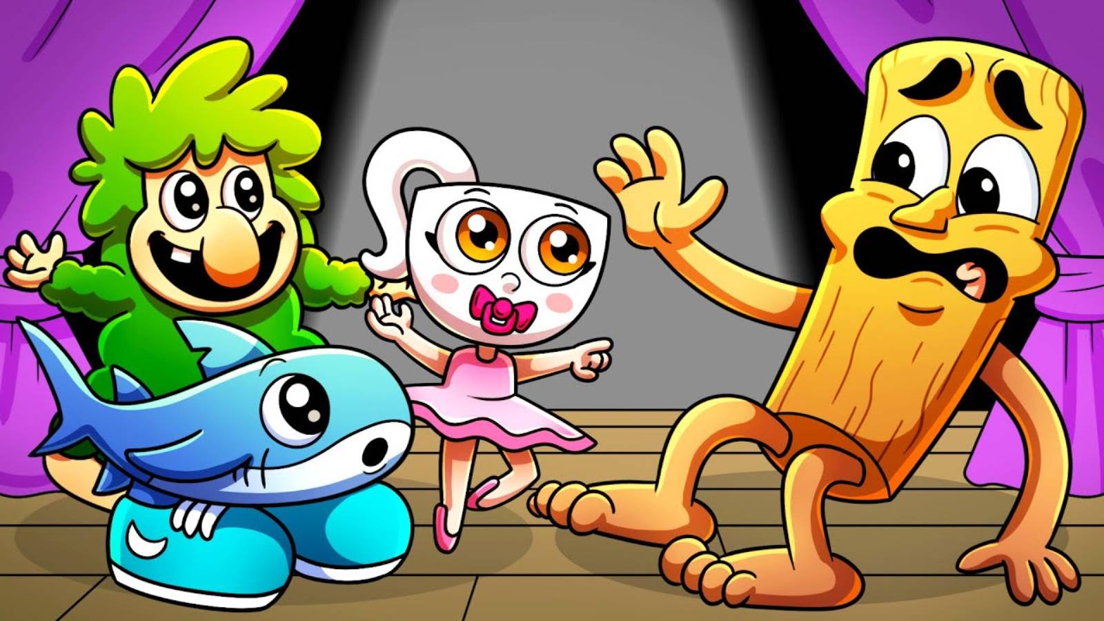 Тунг Тунг Сахур, Балерина Капучина, Тралалеро Тралала и Брр Брр Пятапим Превратились в малышей