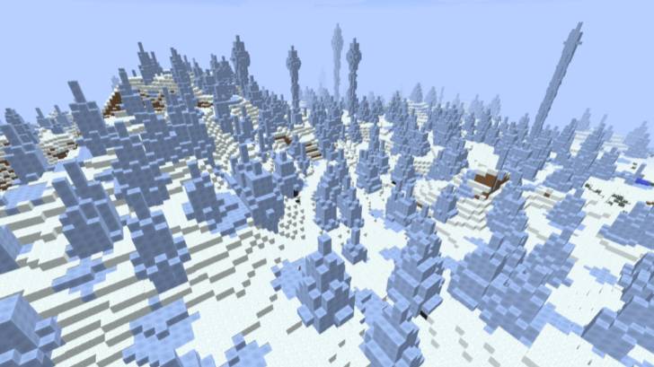 Попал в зимний биом в Minecraft