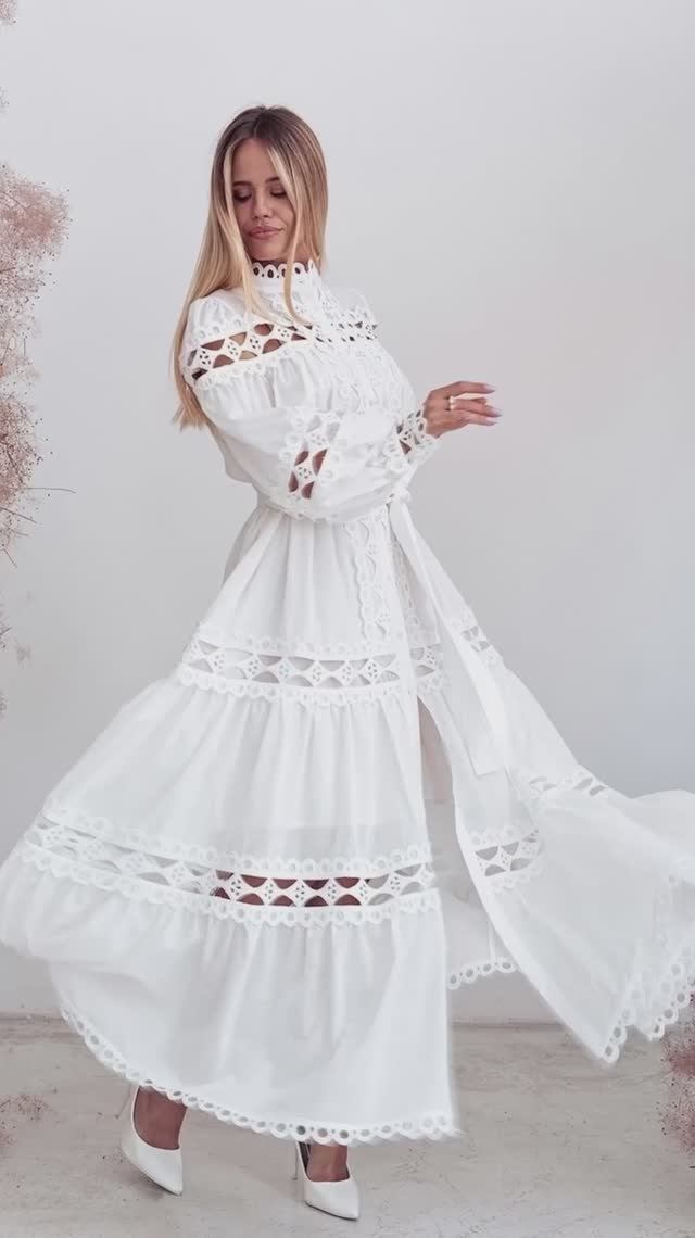 Белое ЛЕТНЕЕ платье Идеальный образ для теплых дней!"#ЛетняяМода #БелоеПлатье #Стиль