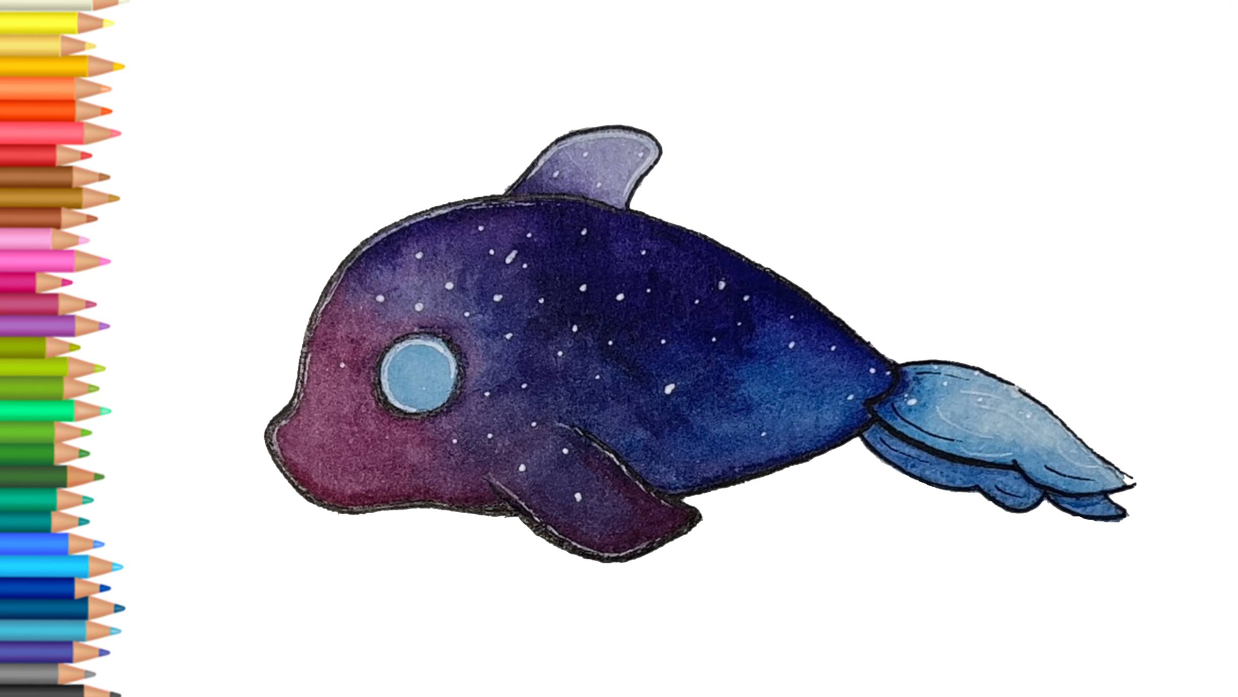 Как нарисовать ДЕЛЬФИНА ГЛОРМИ из Adopt Me🐬