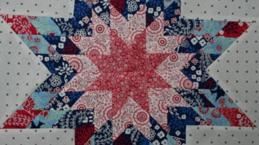 Лоскутный блок "Утренняя звезда" МК от Екатерины