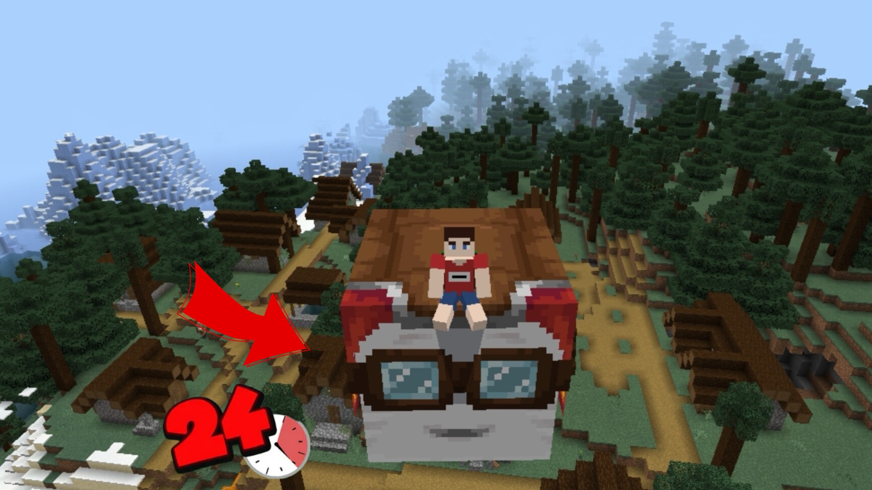 Я провел 24 часа на счастливом гасте в Майнкрафте | ManeLego minecraft