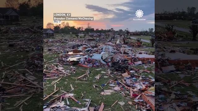 Масштабные разрушения в Лондоне (Кентукки, США, 17.05.2025)