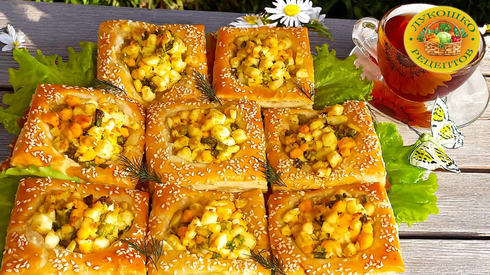 Слоеные пирожки с луком и яйцом 👩🍳 Гости на пороге? Встретим их быстрыми и вкусными пирожками!