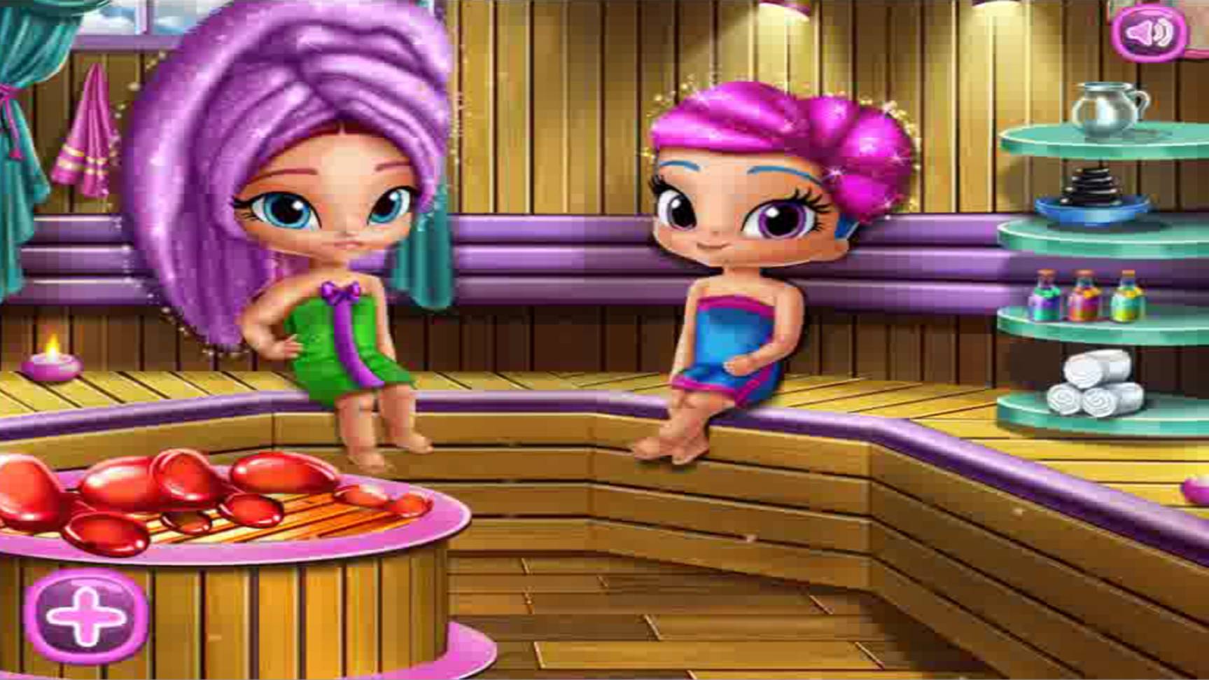 Шиммер и Шайн в Сауне