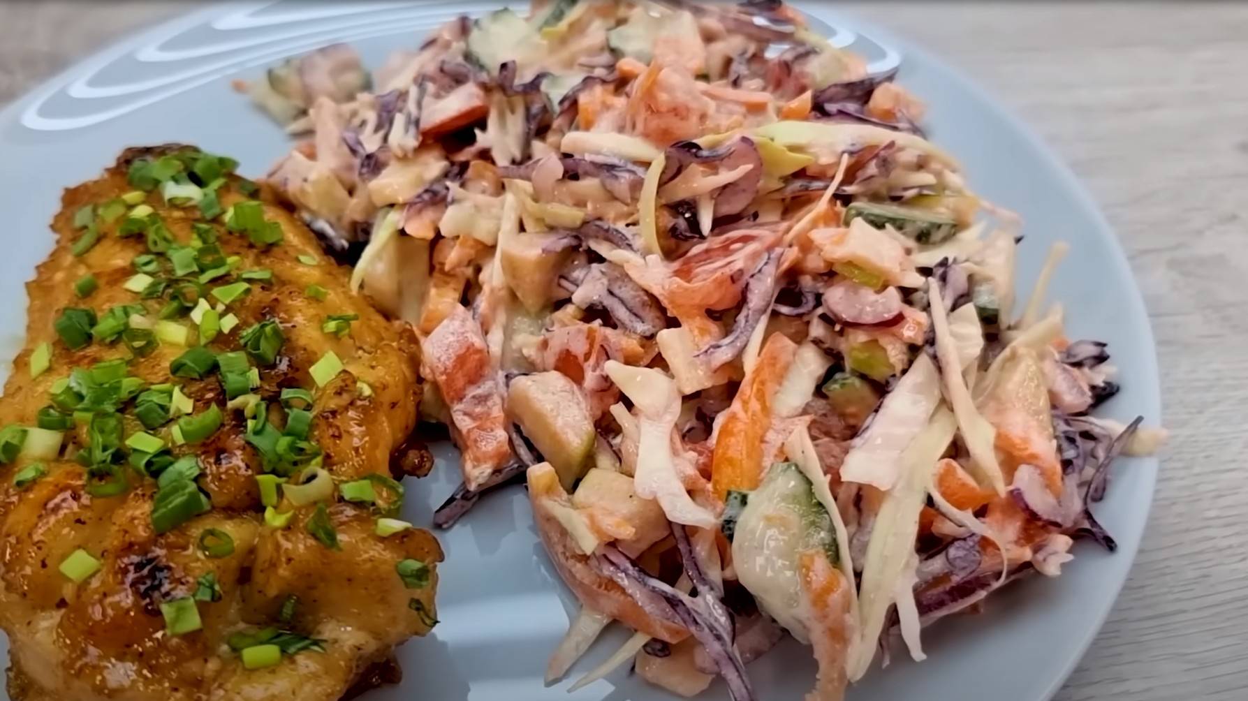 Салат витаминный | Салат из свежих овощей | Закуска или дополнение к мясным блюдам