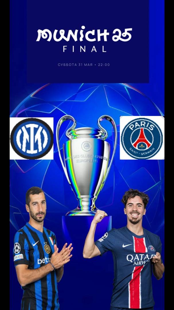 Лига чемпионов 2025. Финал. ПСЖ или Интер?