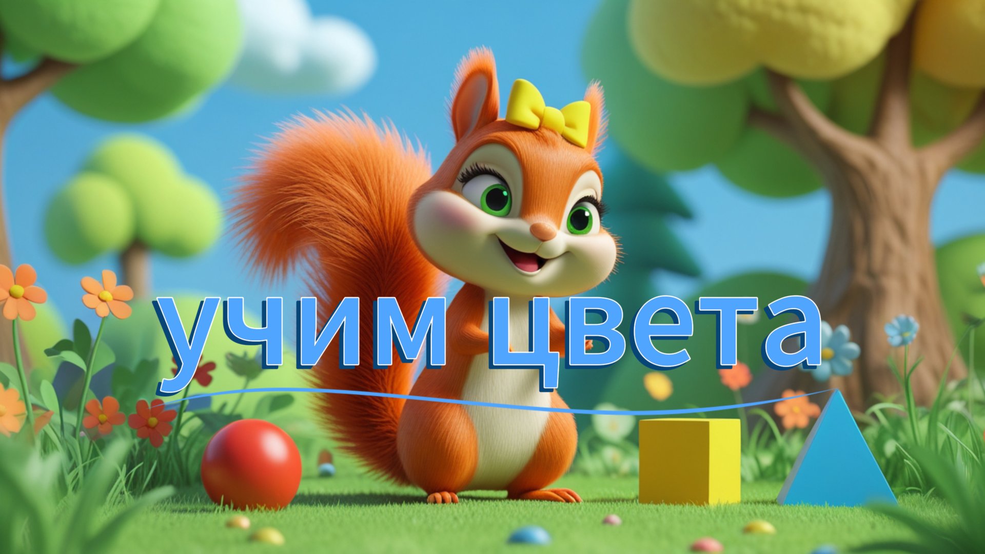 Белочка и Цвета — Учим Красный, Жёлтый и Синий | Обучающий мультфильм 0+