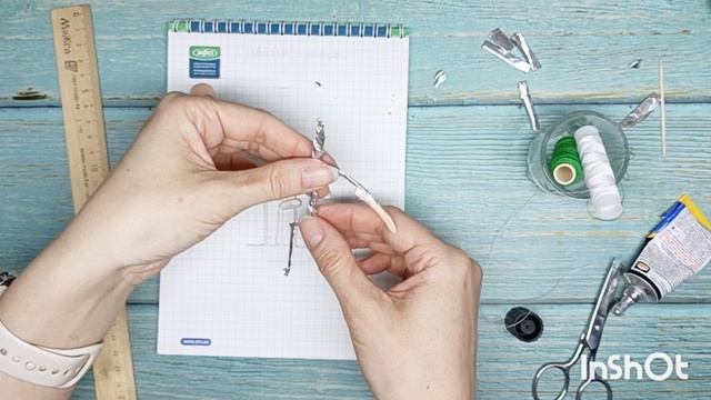 Ватная игрушка "Цветочная фея". Часть 1. Каркас для куколки