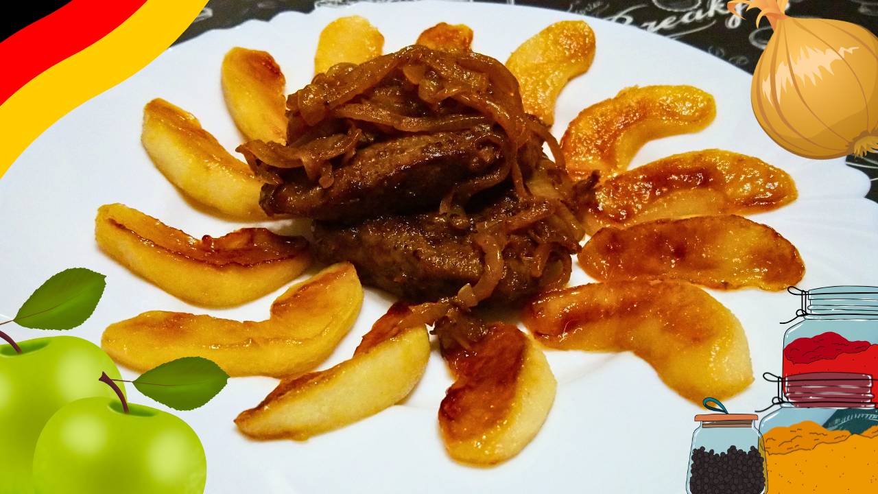 СОЧНАЯ ПЕЧЕНЬ ПО-БЕРЛИНСКИ / Особый рецепт приготовления говяжьей печени с яблоками и луком