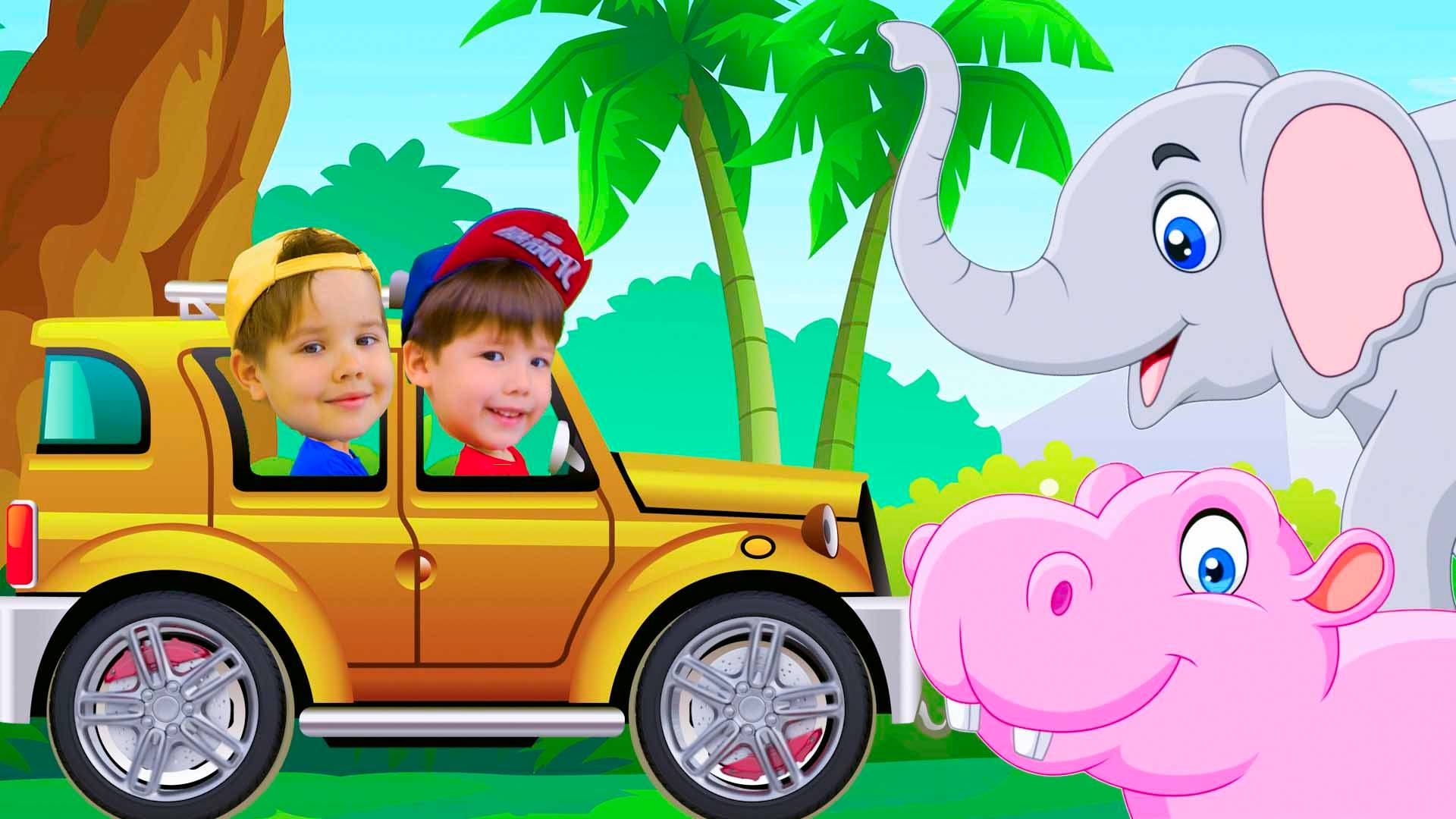 Учим животных Развивающий мультик для детей Брозаврики Обучающие песенки про синий трактор и машинки