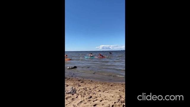 SUP Joga на Жемчужном пляже в СПб