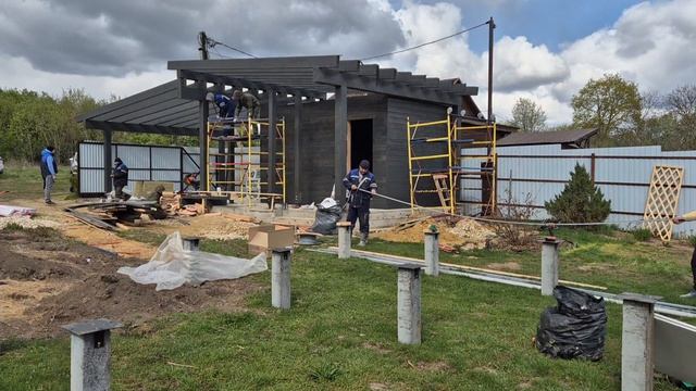 навес с хоз.блоком