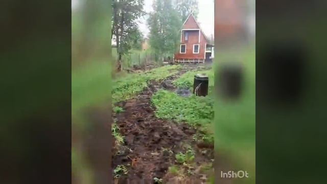 Работа дренажной системы без щебня "ПУЛЬСАЙТ" на участке