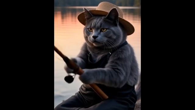 Мася после огорода отправился на рыбалку🎣